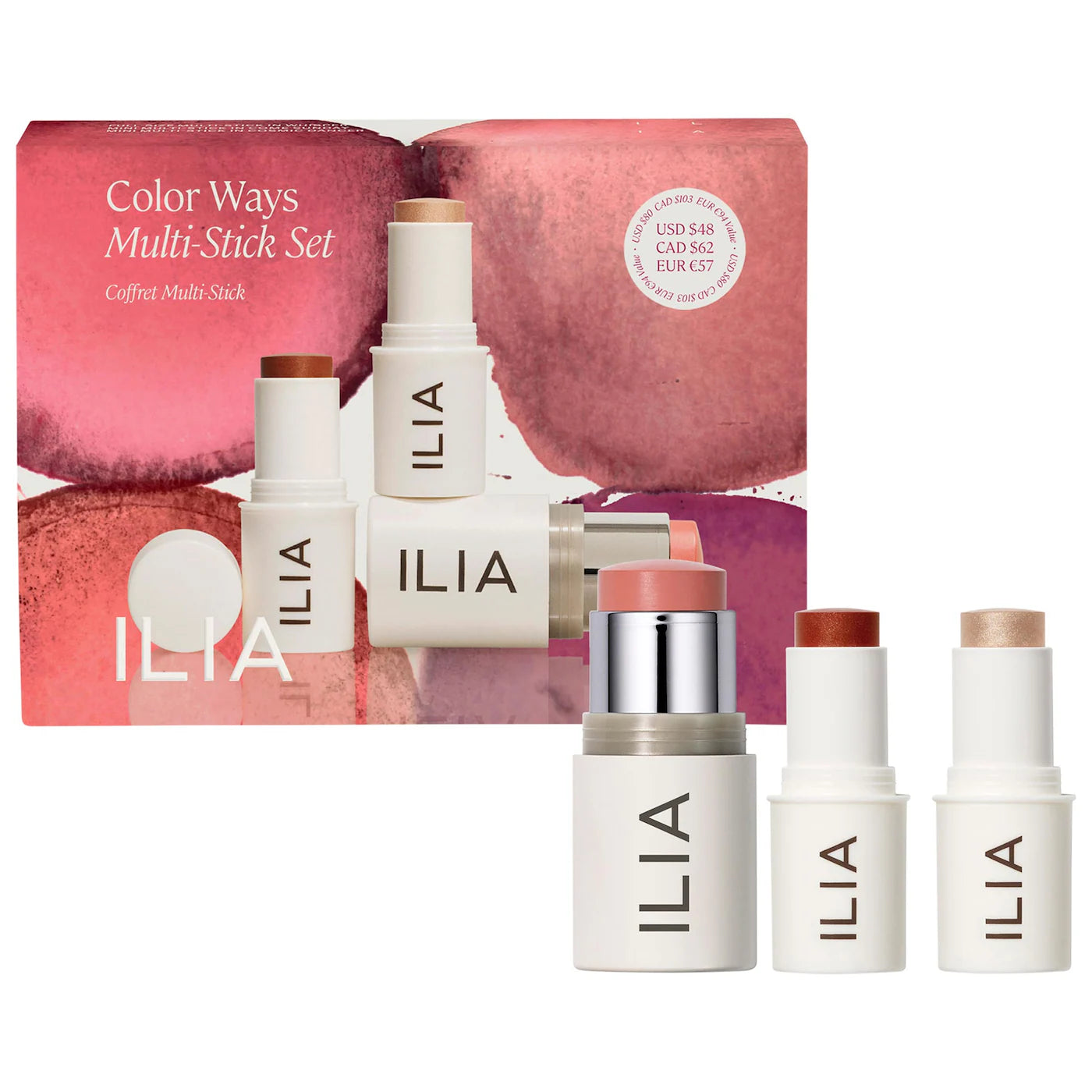 ILIA Color Ways Multi-Stick Cream Blush + Highlighter Set – Clarissa Aguiar